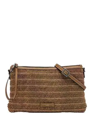 GIANNI CHIARINI Marcella Straw Clutch - Brown
