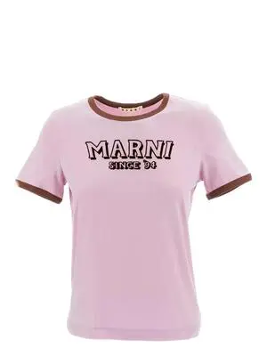 Marni Logo Crew-neck T-shirt - Pink