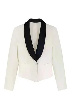 Alexander McQueen Shawl-lapel Single-button Blazer - White
