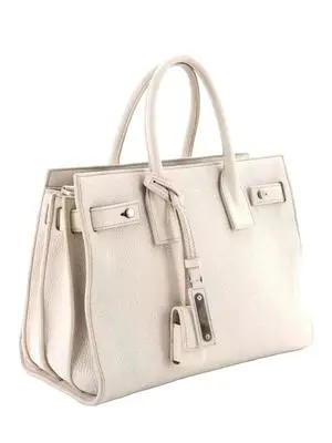Saint Laurent Sac De Jour Souple Baby Satchel - White