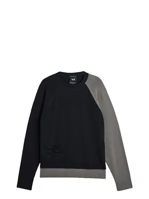 Adidas Y3 Logo Knit Crewneck Sweatshirt - Black