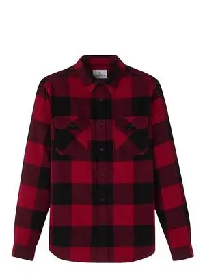 OVO Plaid Flannel Shirt - Deep Red