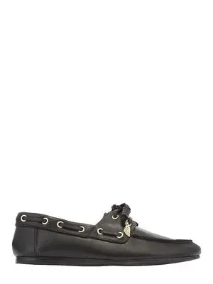 ANCIENT GREEK SANDALS Pliaria Boat Shoe - Black