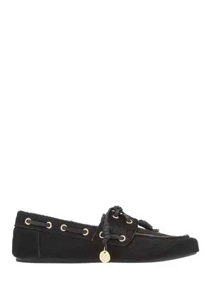 ANCIENT GREEK SANDALS Pliaria Boat Shoe - Black