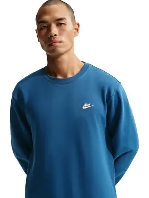 Nike Club Fleece Crew - Blue