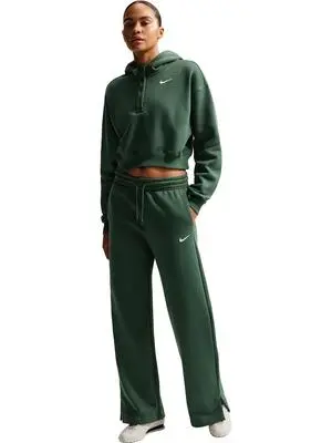 Nike Sportswear Phoenix Fleece High-waisted Wide-leg Pants - Green