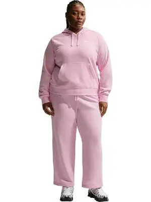 Nike Sportswear Club Fleece Mid-rise Wide-leg Sweatpants - Pink