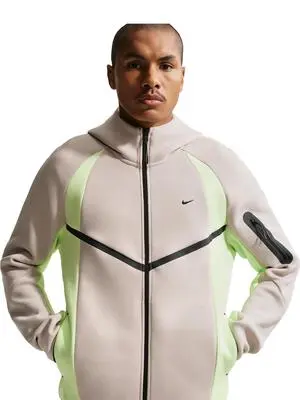 Nike Tech Color-block Full-zip Fleece Windrunner Jacket - Brown
