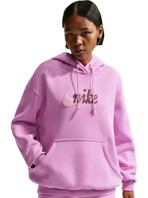 Nike Sportswear Phoenix Fleece Oversized Logo Hoodie - Purple