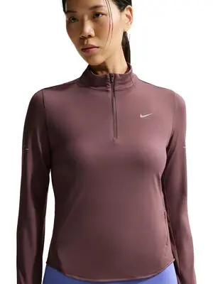 Nike Swift Dri-fit Uv 1/4-zip Running Top - Purple