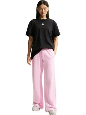 Nike Sportswear Club Fleece Mid-rise Wide-leg Sweatpants - Pink