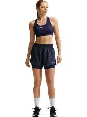Nike One Dri-fit High-waisted 3" 2-in-1 Shorts - Blue