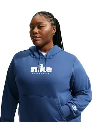 Nike Sportswear Club Fleece Graphic Pullover Hoodie - Blue