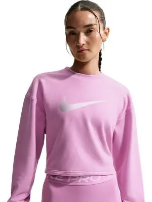 Nike Pro Dri-fit Crew-neck French Terry Top - Purple