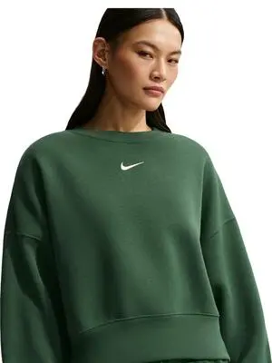 Nike Sportswear Phoenix Fleece Crew-Neck Sweatshirt Green
