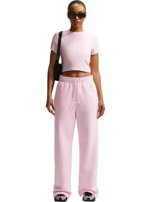 Nike Sportswear Phoenix Fleece High-waisted Wide-leg Pants - Pink