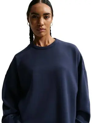 Nike 24.7 Impossiblysoft Dri-fit Oversized Crew-neck Top - Blue