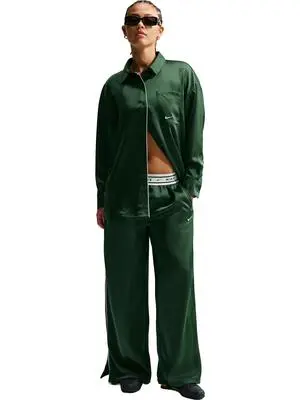 Nike Sportswear Loose Mid-rise Satin Pants - Green
