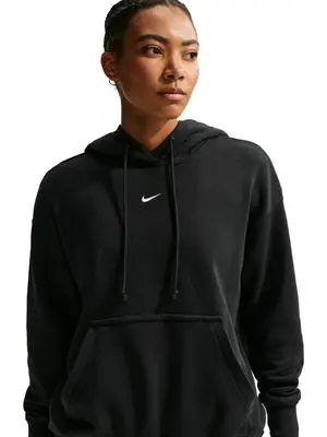 Nike Phoenix Fleece Oversized Pullover Basketball Hoodie - Black