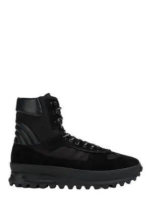MAISON MARGIELA Climber Quilted Leather And Suede High-top Sneakers - Black