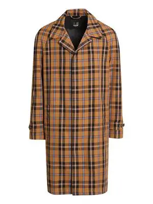 Dunhill Checked Gabardine Coat - Camel