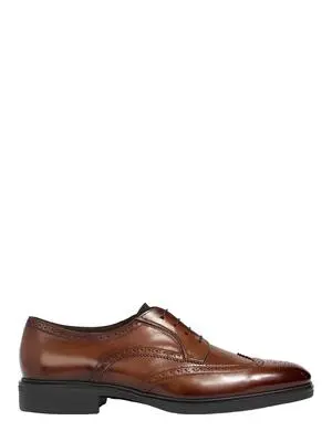 Santoni Leather Oxford Brogues - Brown
