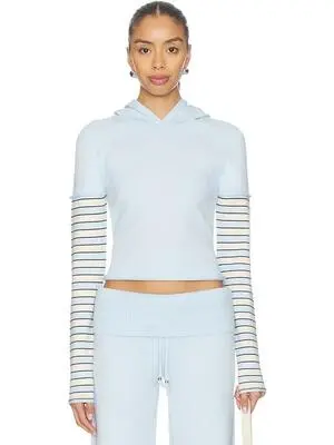 Frankies Bikinis Marina Cloud Knit Hoodie - Lighthouse