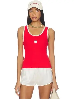 ARAMINTA JAMES Manzana Rib Tank - Apple Red