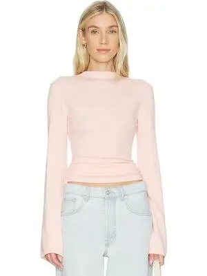 LOVERS AND FRIENDS Joelle Funnel Neck Sweater - Pink