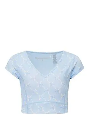 LoveShackFancy Tween Cherrily Top - Chilled Blue