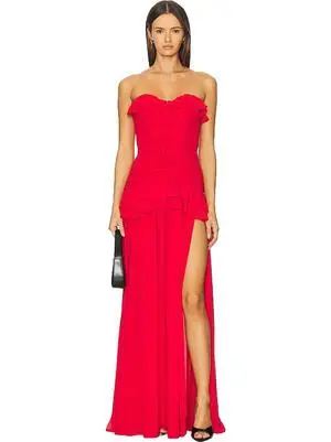LOVERS AND FRIENDS Maddie Gown - Red