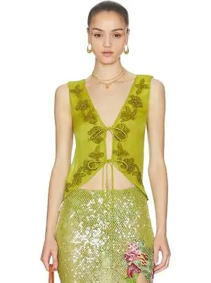 LA FUORI Fresh Fern Top - Green