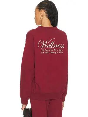 SPORTY & RICH Soho Crewneck Sweatshirt - Merlot