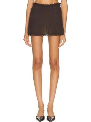 MIRROR PALAIS Little Lamb Mini Skirt - Brown
