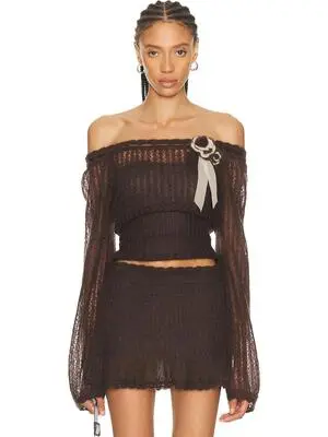 MIRROR PALAIS Little Lamb Top - Brown