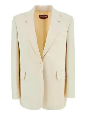 Max Mara Flap Pocket Buttoned Jacket - Neutrals