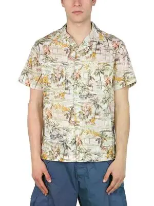 EAST HARBOUR SURPLUS Floral-print Pocket Shirt - Neutrals