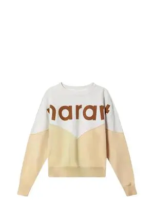 Isabel Marant Logo Colour-block Sweatshirt - Neutrals