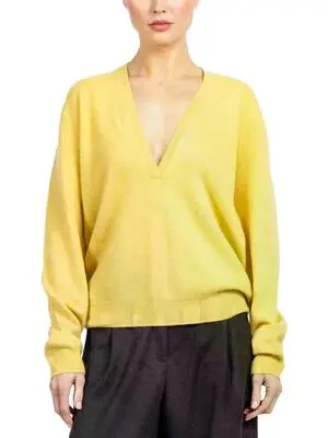 Frenckenberger Johnny V-neck Sweater - Yellow