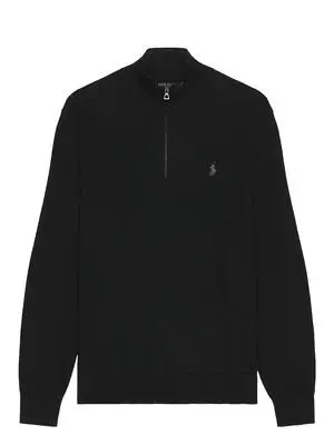 Polo Ralph Lauren Cotton 1/2 Zip Pullover Sweater - Black