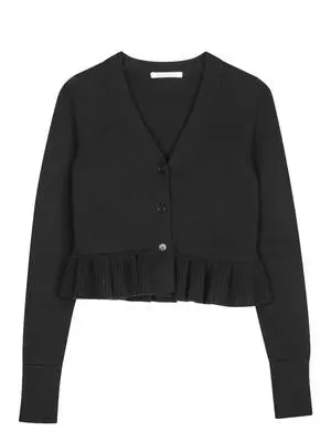 Cecilie Bahnsen Prisca Ruffled Cardigan - Black