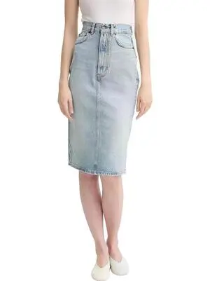 Fiorucci Midi Denim Skirt - Blue
