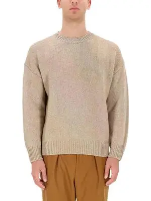 BOSS Ribbed Pullover Sweater - Neutrals