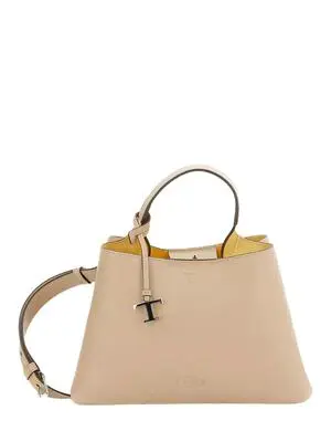 TOD'S Leather Tote Bag - Neutrals