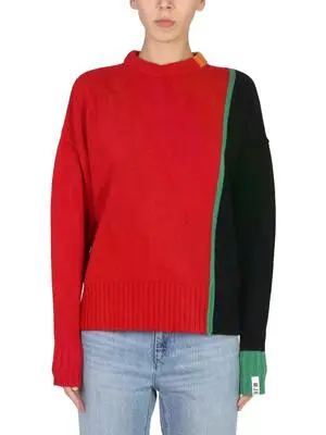 RIGHT FOR Colour-block Sweater - Red