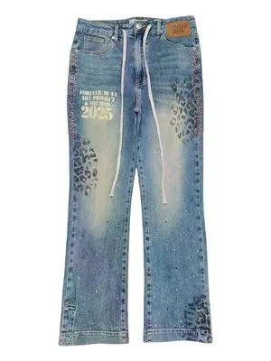 DUAA Liberta Printed Jeans - Blue
