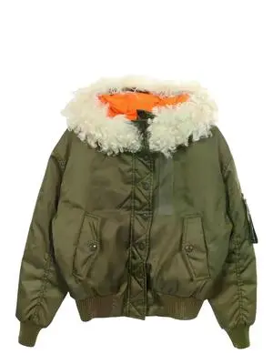 Miu Miu Hooded Down Jacket - Green