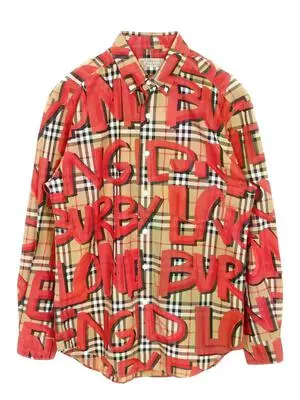 Burberry 2010s Graffiti-print Shirt - Neutrals