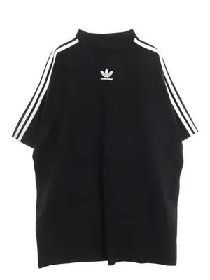 Balenciaga X Adidas 2010s Striped Logo T-shirt - Black