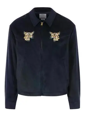 Visvim Embroidered Zip-up Jacket - Blue